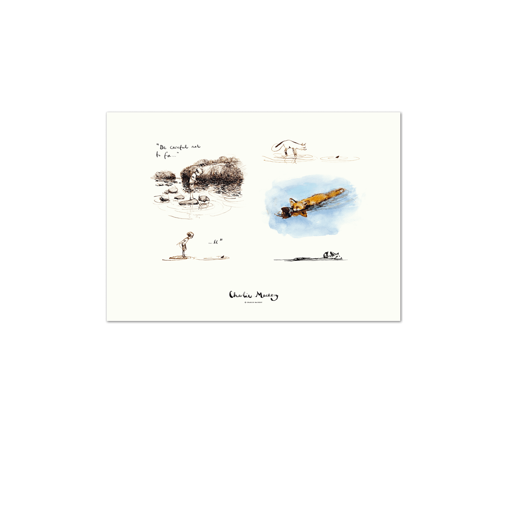 Be careful not to fall | Charlie Mackesy Print & Card