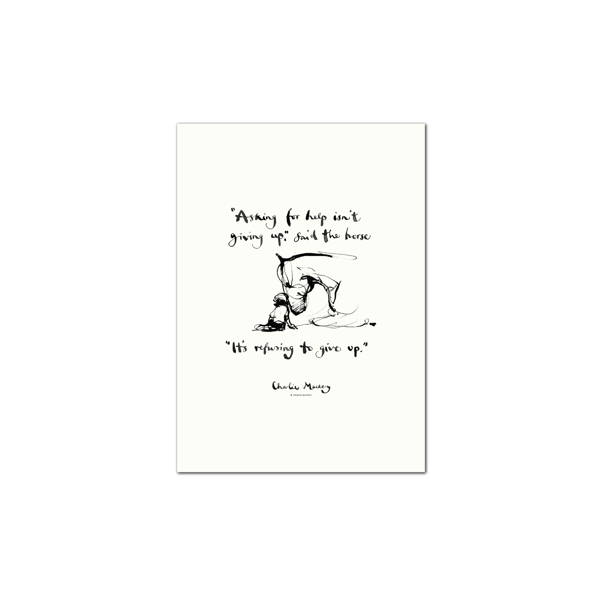 Refusing to give up – Charlie Mackesy